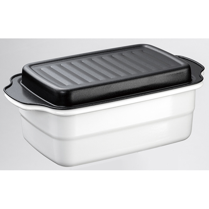 ホーロー天ぷら鍋 角型 トレー付き ホワイト HT-KBT [IH対応]｜の通販はソフマップ[sofmap]