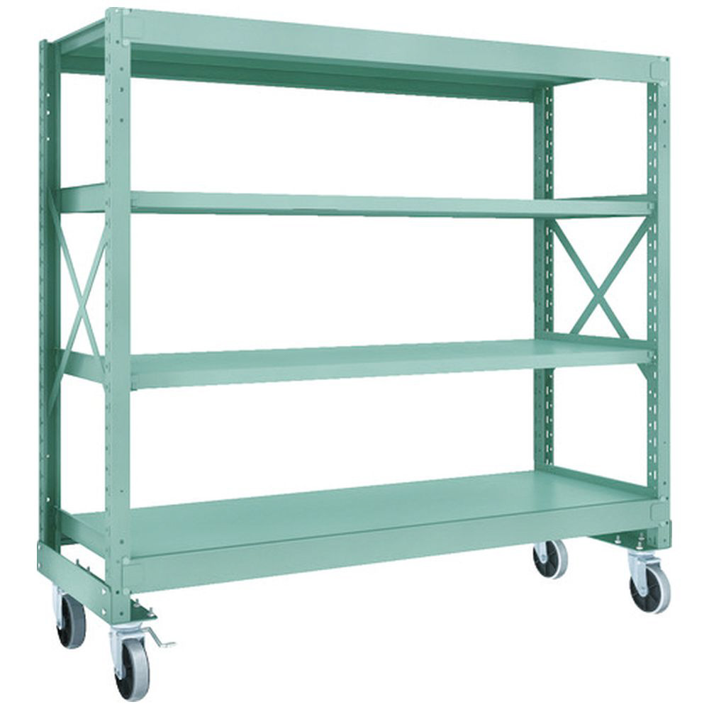 TRUSCO R3型ボルト式中量棚W1800XD600XH1700 4段 Φ150 ウレタンキャスター付 R35664U150｜の通販はソフマップ[sofmap]
