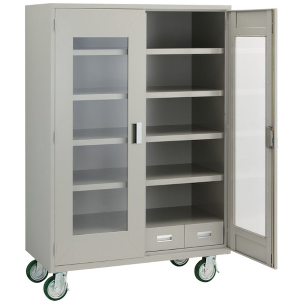 TRUSCO スーパーヘビーキャビネット 窓・引出4個付 キャスター付 SHC604LC4SA｜の通販はソフマップ[sofmap]