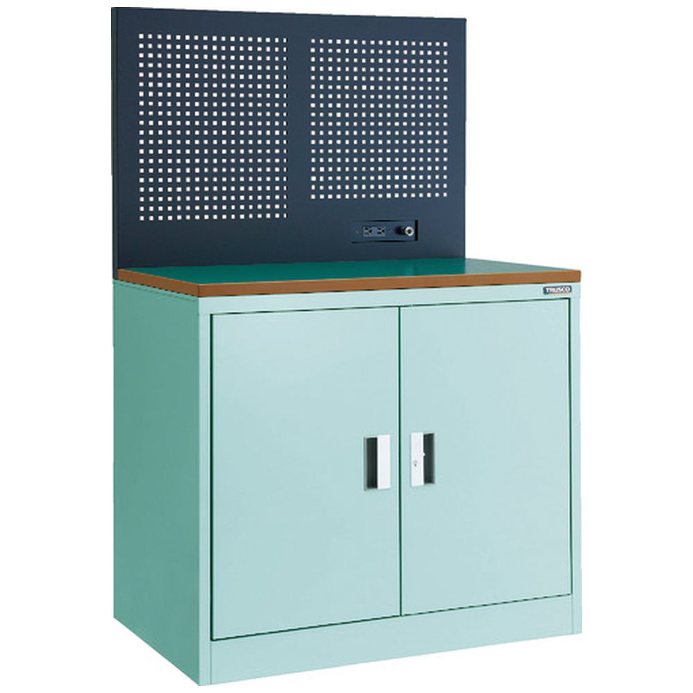 TRUSCO フリッパードアキャビネット 1010X650 天板・パンチングパネル付 グリーン色 FPB302TCP｜の通販はソフマップ[sofmap]