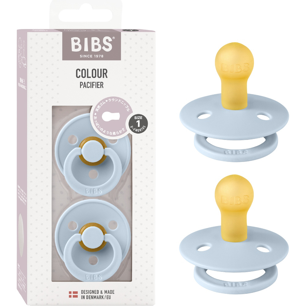 天然ゴムおしゃぶり COLOUR（カラー） 2PK サイズ1 Baby Blue / Baby Blue Baby Blue / Baby Blue｜の通販はソフマップ[sofmap]